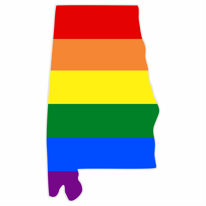 Rainbow Alabama Sticker – Bourbon Pride