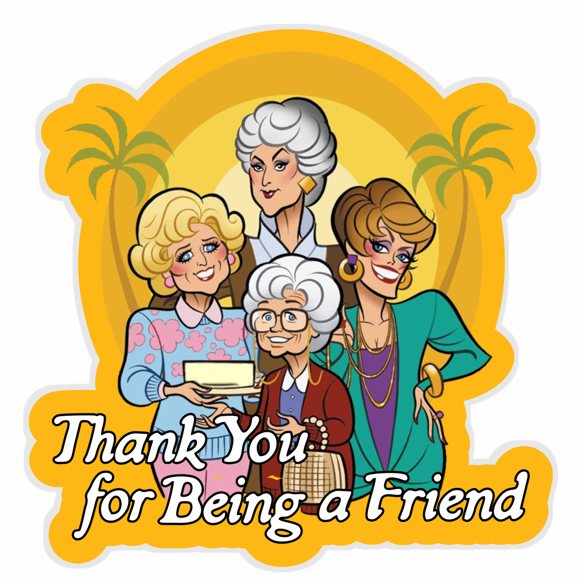 Golden Girls Sticker – Bourbon Pride