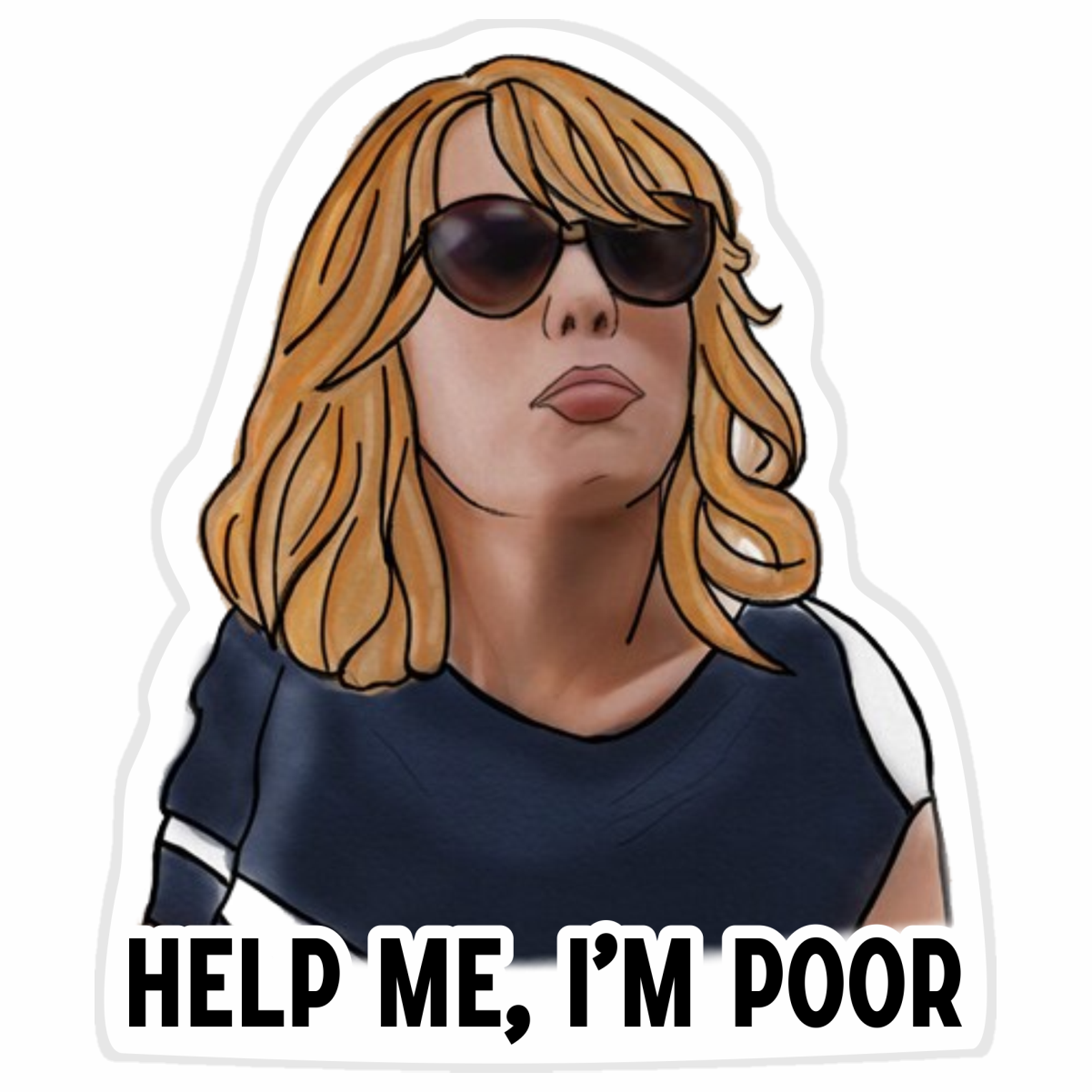 Help Me, I'm Poor Sticker – Bourbon Pride
